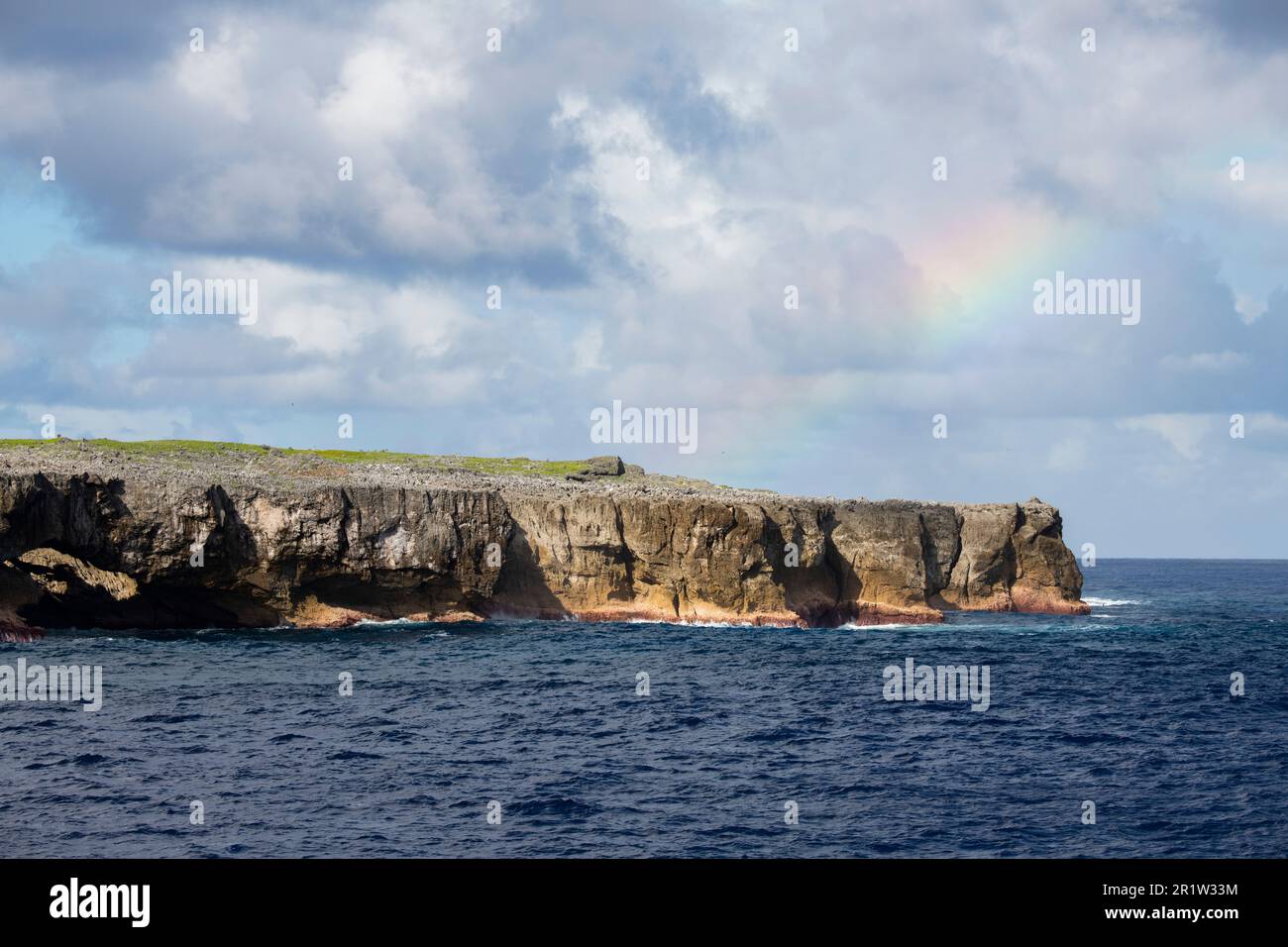 British Overseas Territory, Pitcairn Islands, Henderson Island. Rugged ...