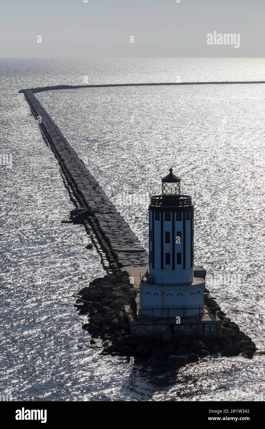 Angels Gate Lighthouse, San Pedro, Southern California, USA Stock Photo ...