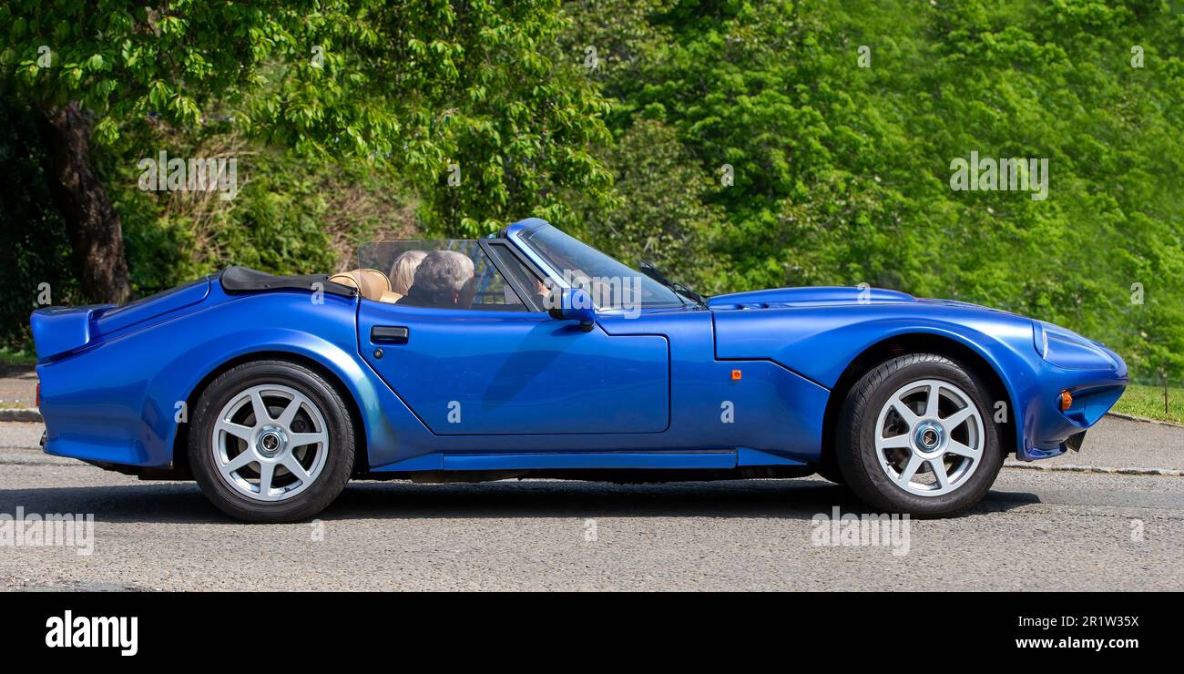 Stoke Goldington,Northants,UK - May 14th 2023. 1993 blue MARCOS MANTARA ...