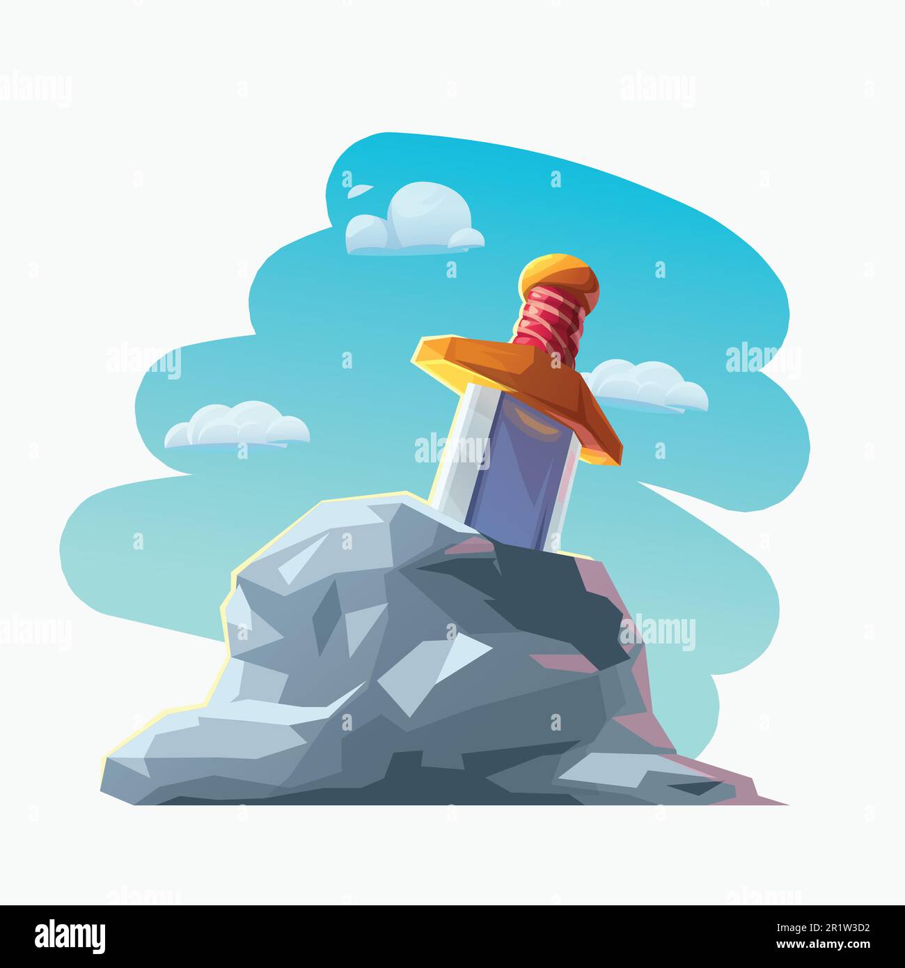 Magical stone legend in Cut Out Stock Images & Pictures - Alamy