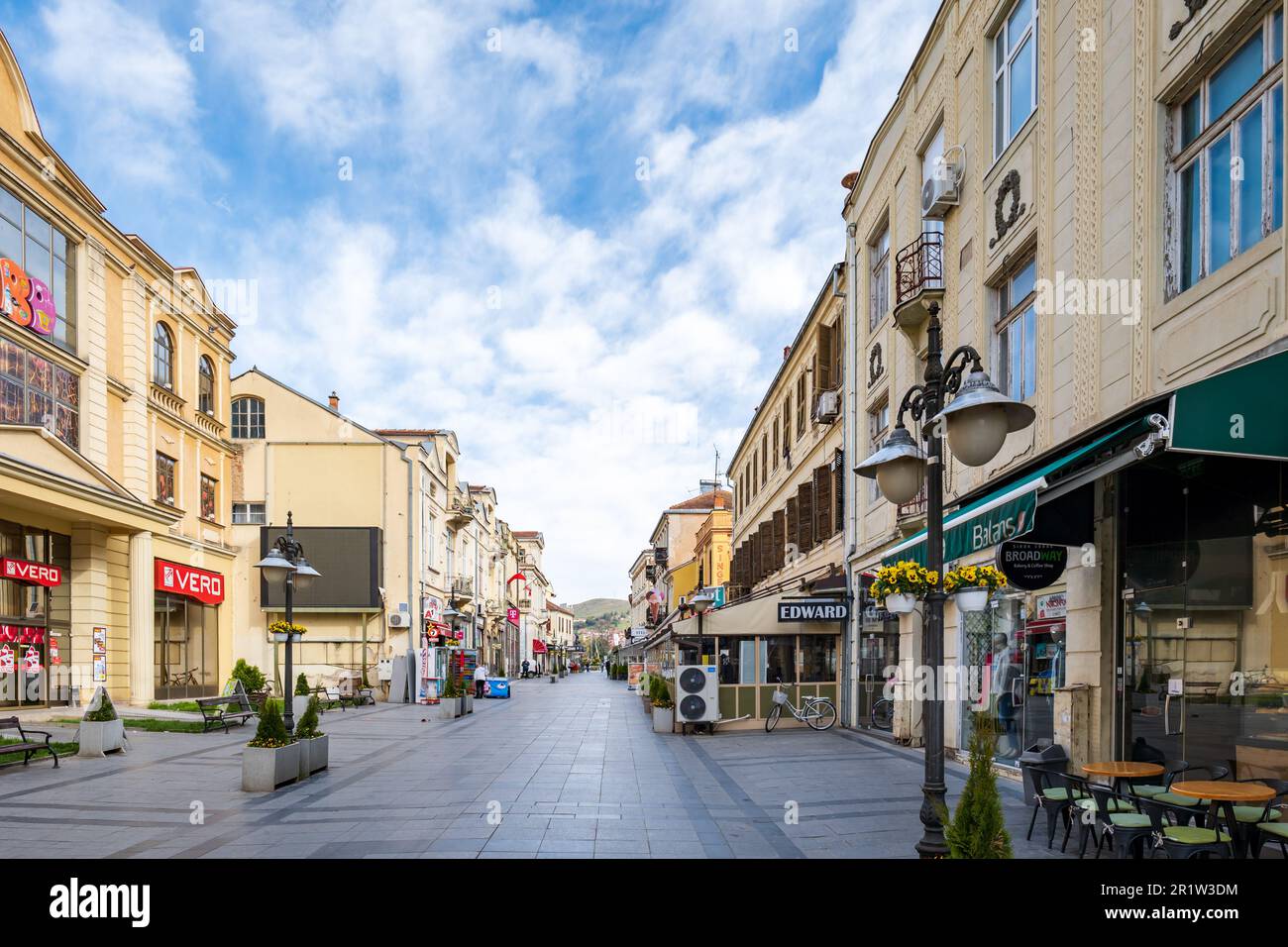 Bitola, North Macedonia - April 2023: Bitola downtown famous street ...