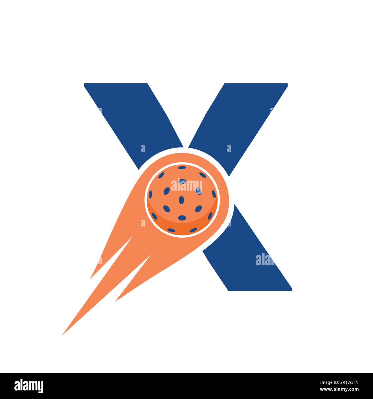 Initial Letter X Pickleball Logo Concept With Moving Pickleball Symbol ...