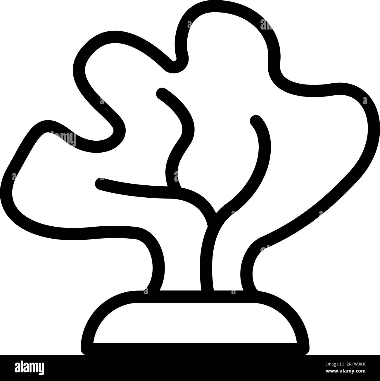 Water plant icon outline vector. Sea alga. Deep fauna Stock Vector ...