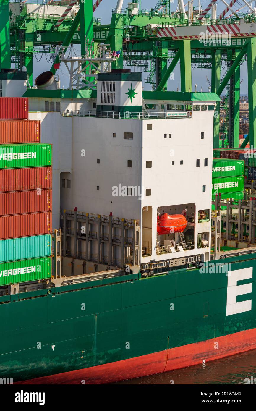 Evergreen Container Terminal, Port of Los Angeles, San Pedro, Southern ...
