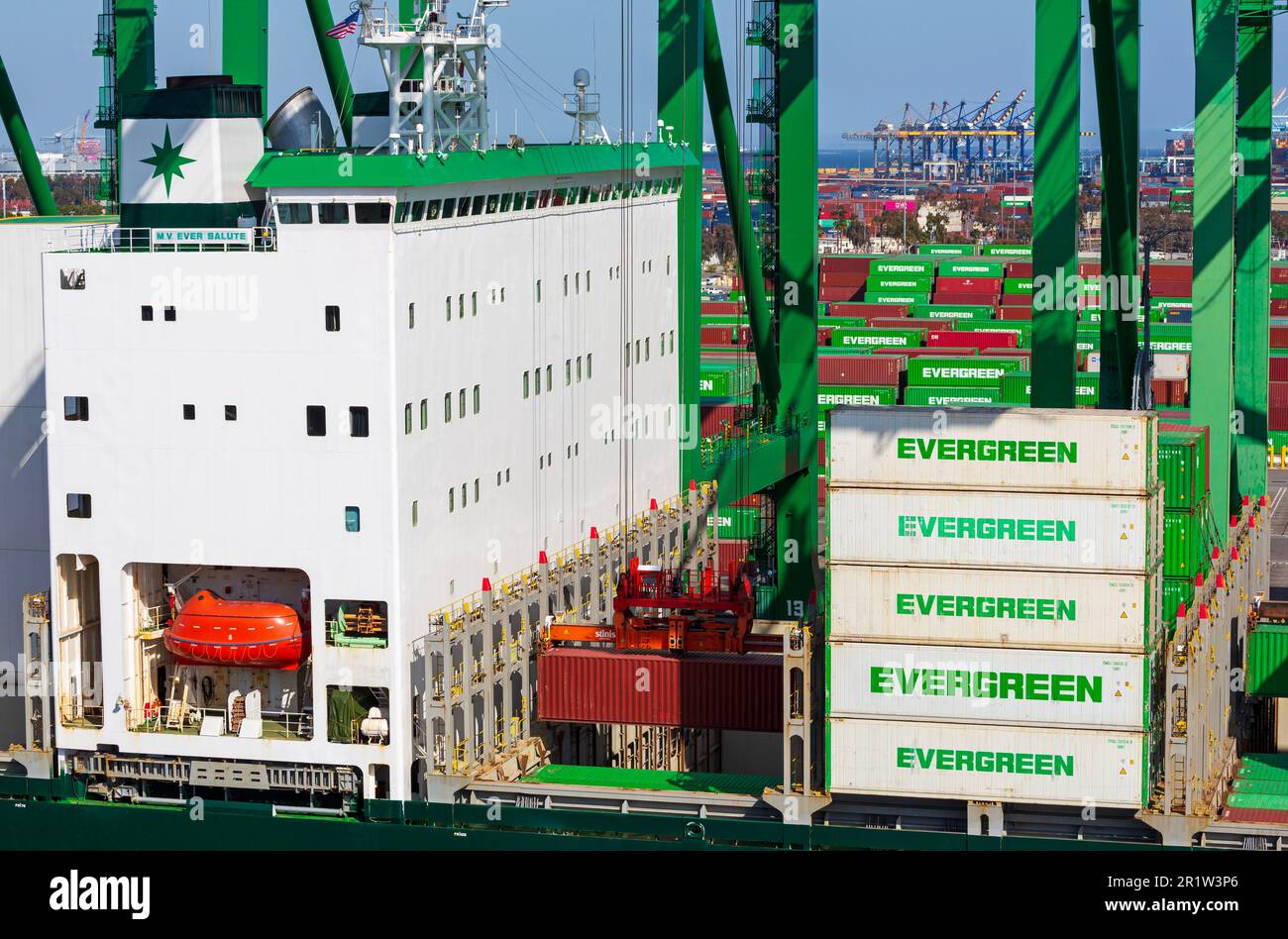 Evergreen Container Terminal, Port of Los Angeles, San Pedro, Southern ...