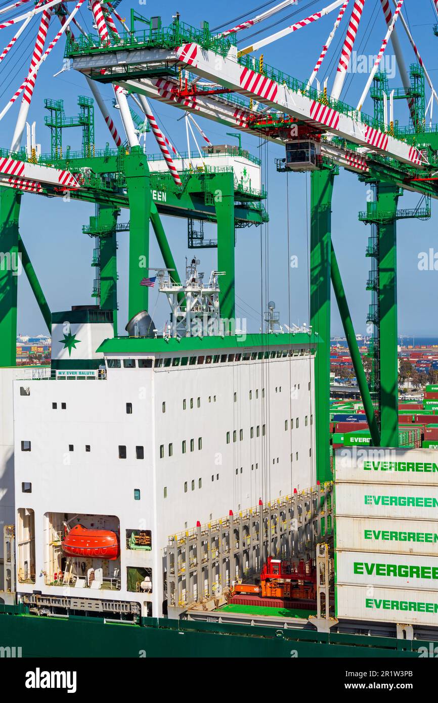 Evergreen Container Terminal, Port of Los Angeles, San Pedro, Southern ...