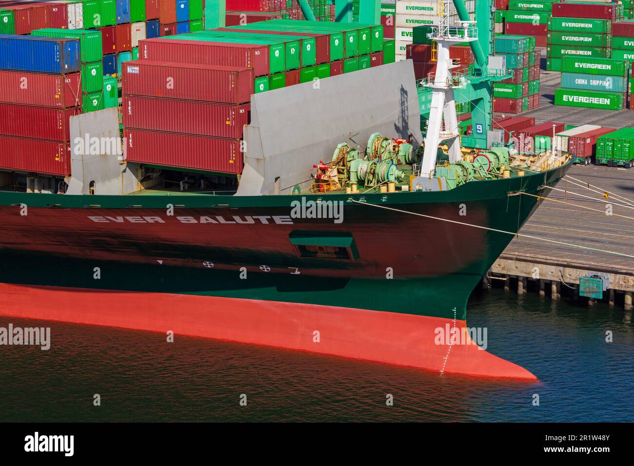 Evergreen Container Terminal, Port of Los Angeles, San Pedro, Southern ...