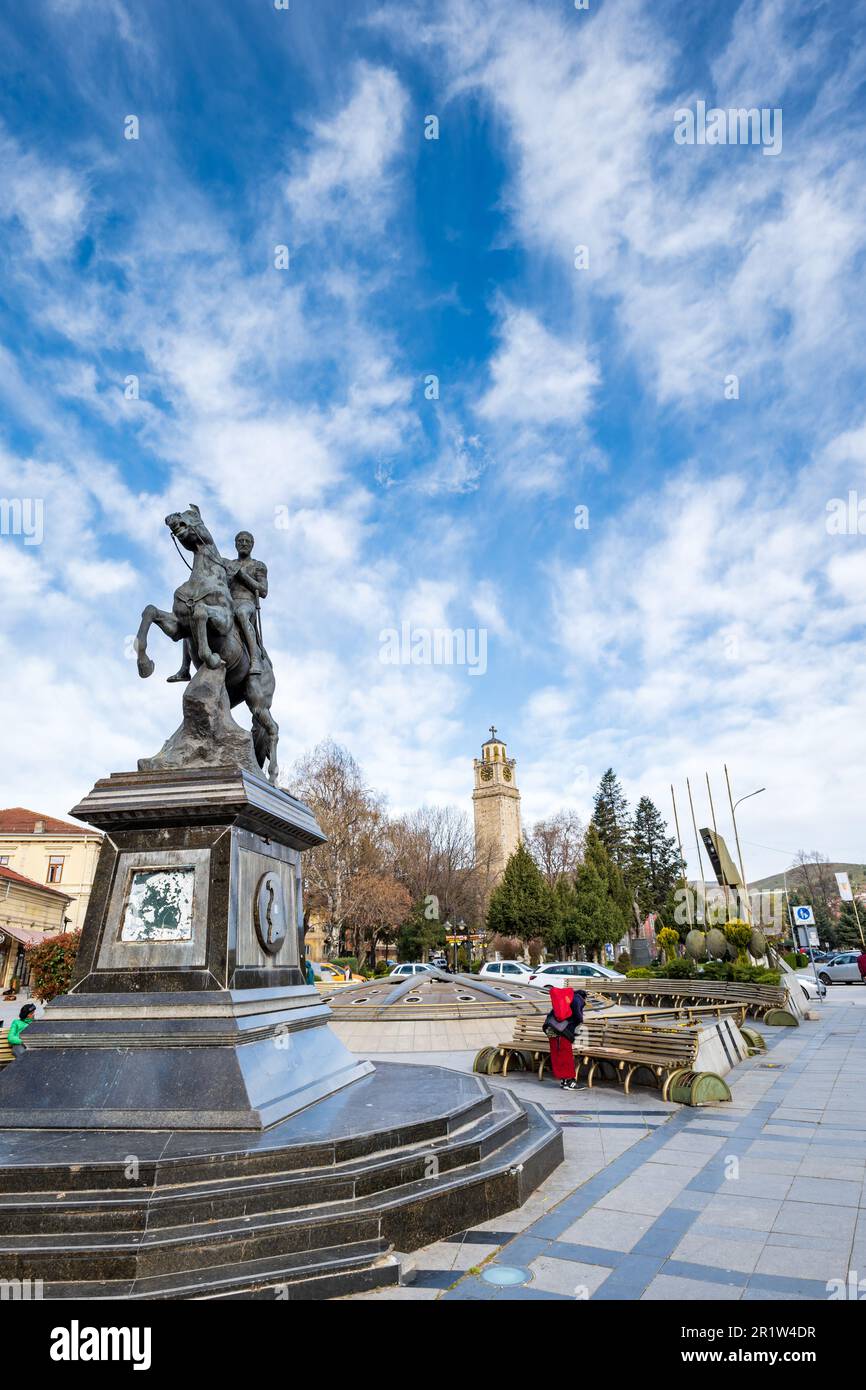 Bitola, Macedonia - May 2023: Magnolia Square with the equesterian ...