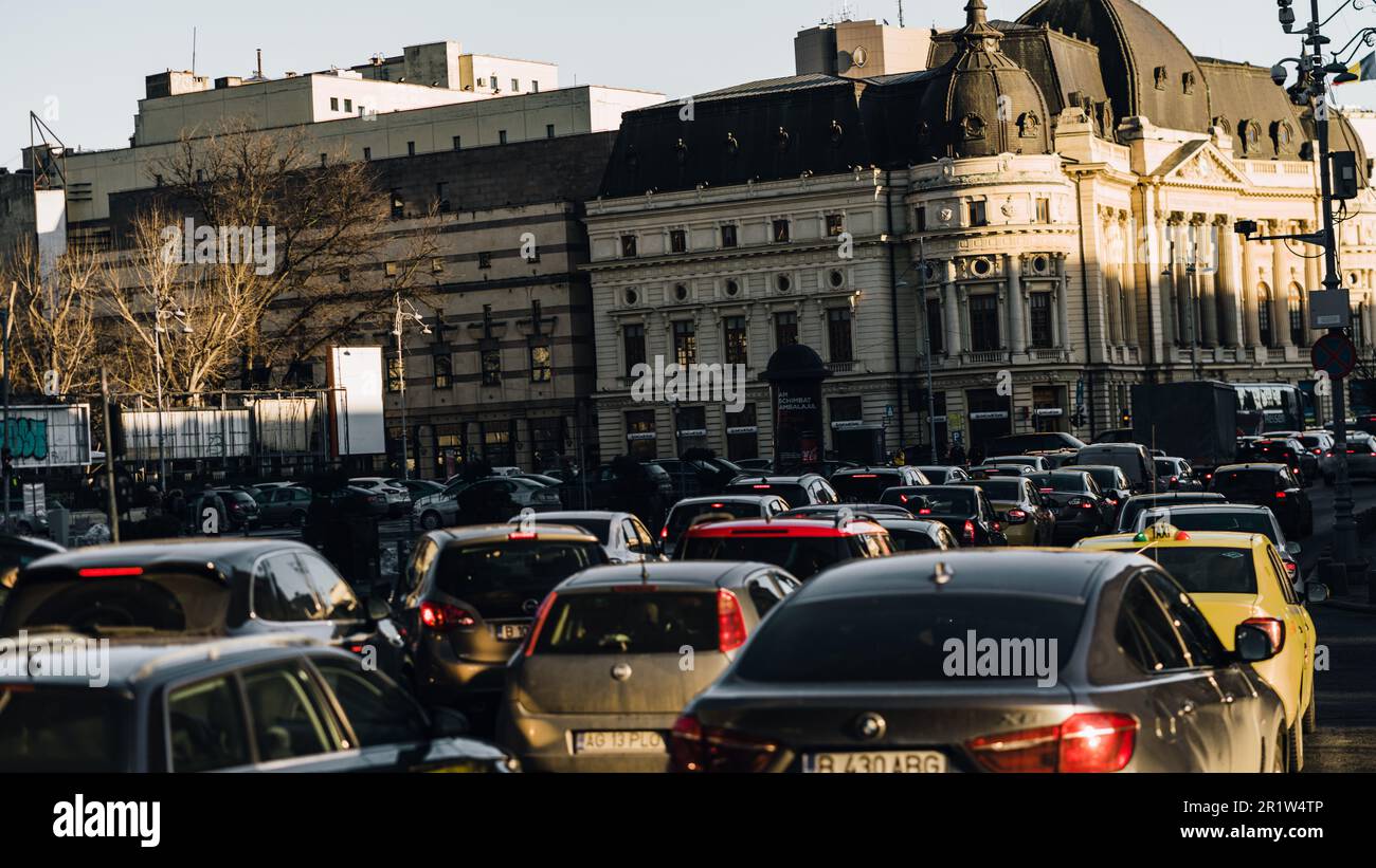 Bumper to Bumper - Urban traffic congestion during peak hour in ...