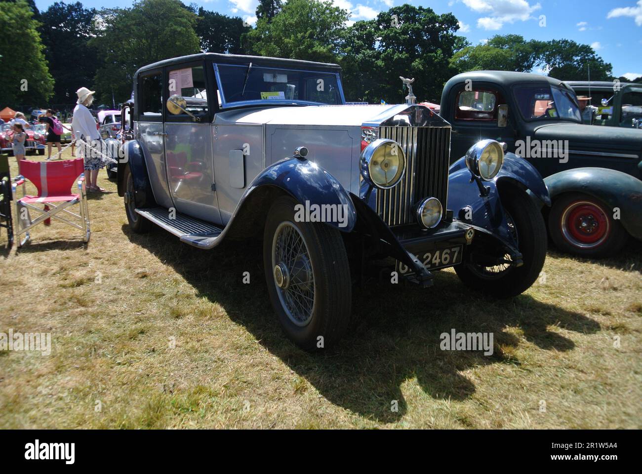 A 1929 Rolls Royce 20/25HP Weymann saloon parked on display at the 47th ...
