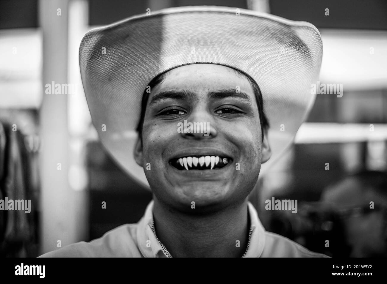 Cowboys, during the rodeo circuit at the Expo Ganadera de Sonora, on ...