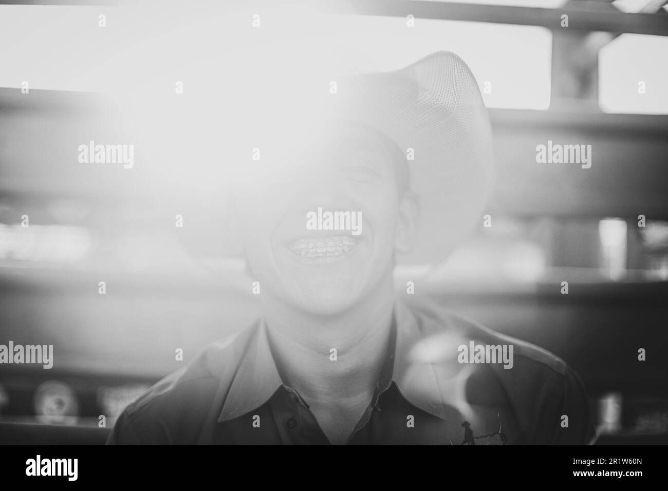 Cowboys, during the rodeo circuit at the Expo Ganadera de Sonora, on ...