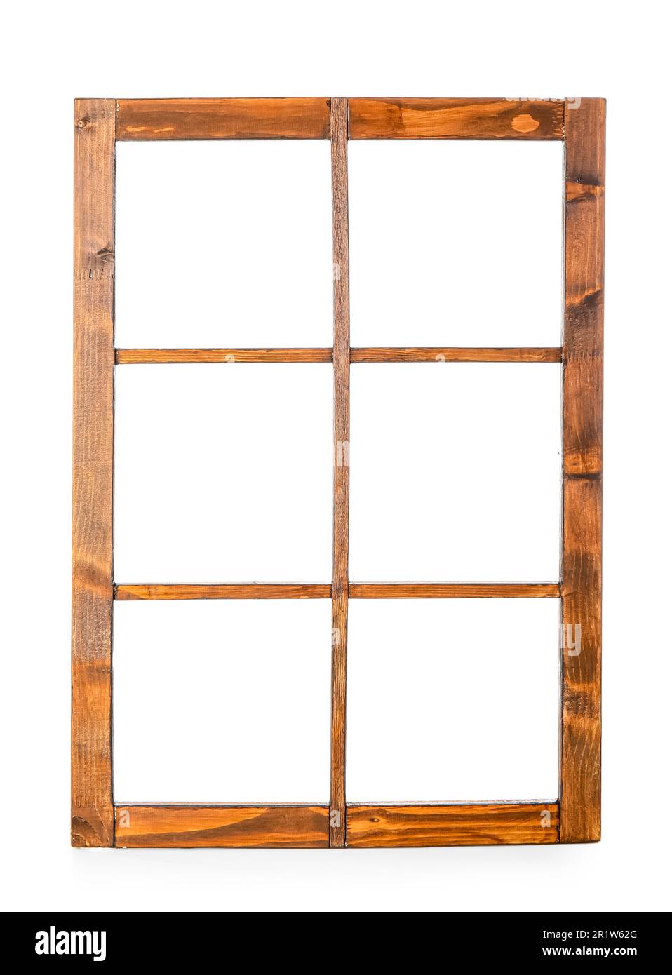 Wooden window frame isolated on white background Stock Photo - Alamy