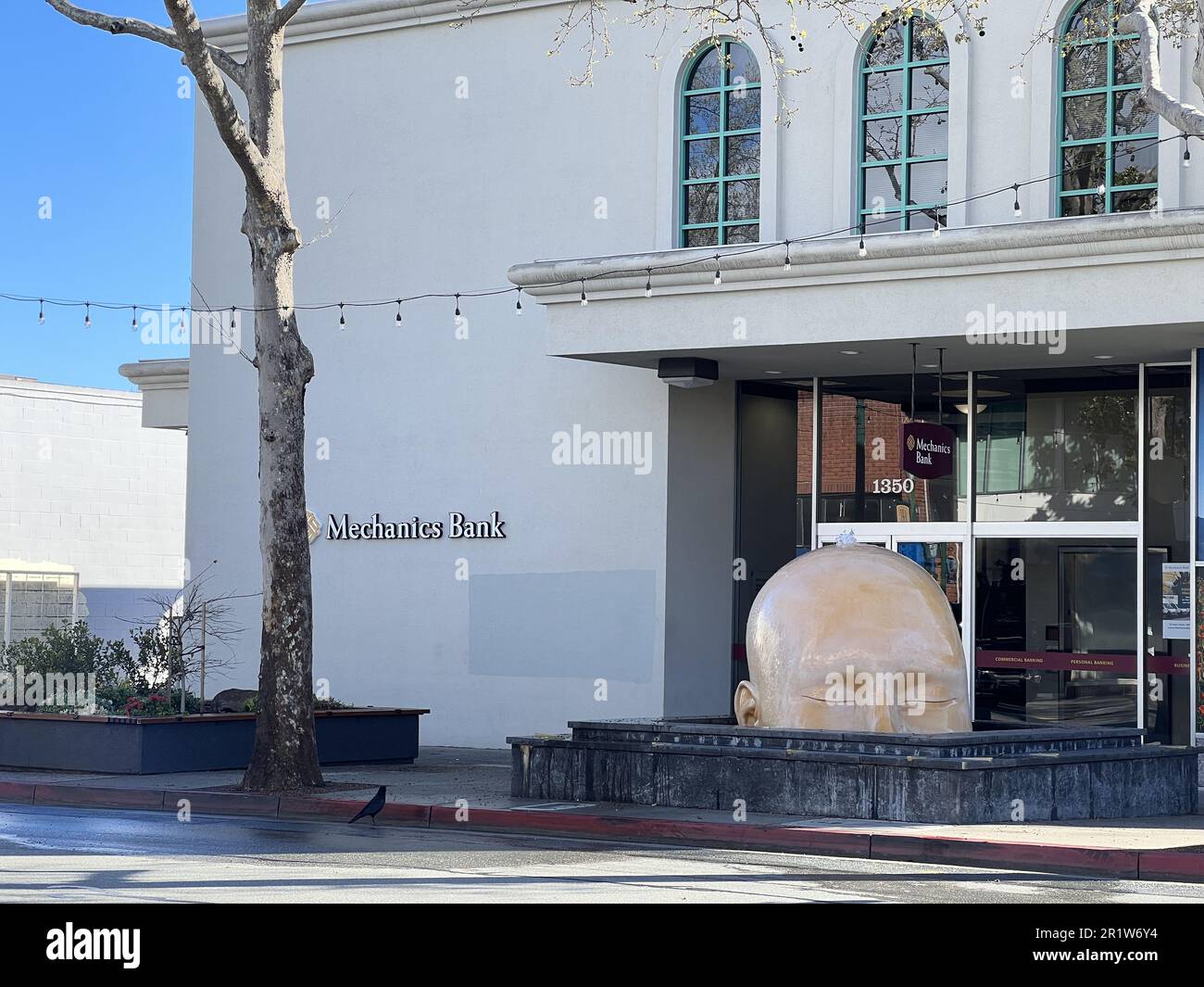 United States. 30th Mar, 2023. Exterior of Mechanics Bank building with ...