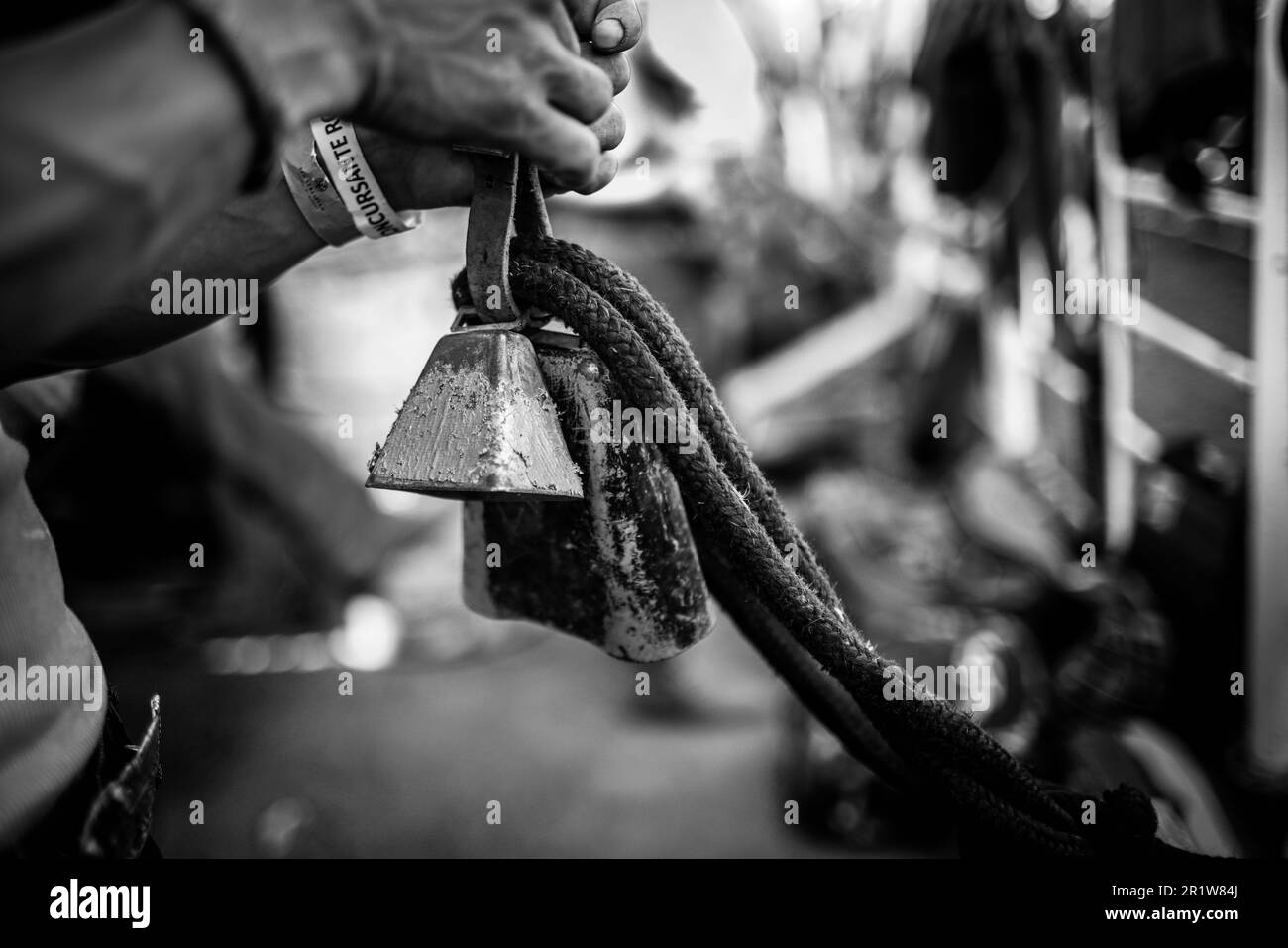 Cowboys, during the rodeo circuit at the Expo Ganadera de Sonora, on ...