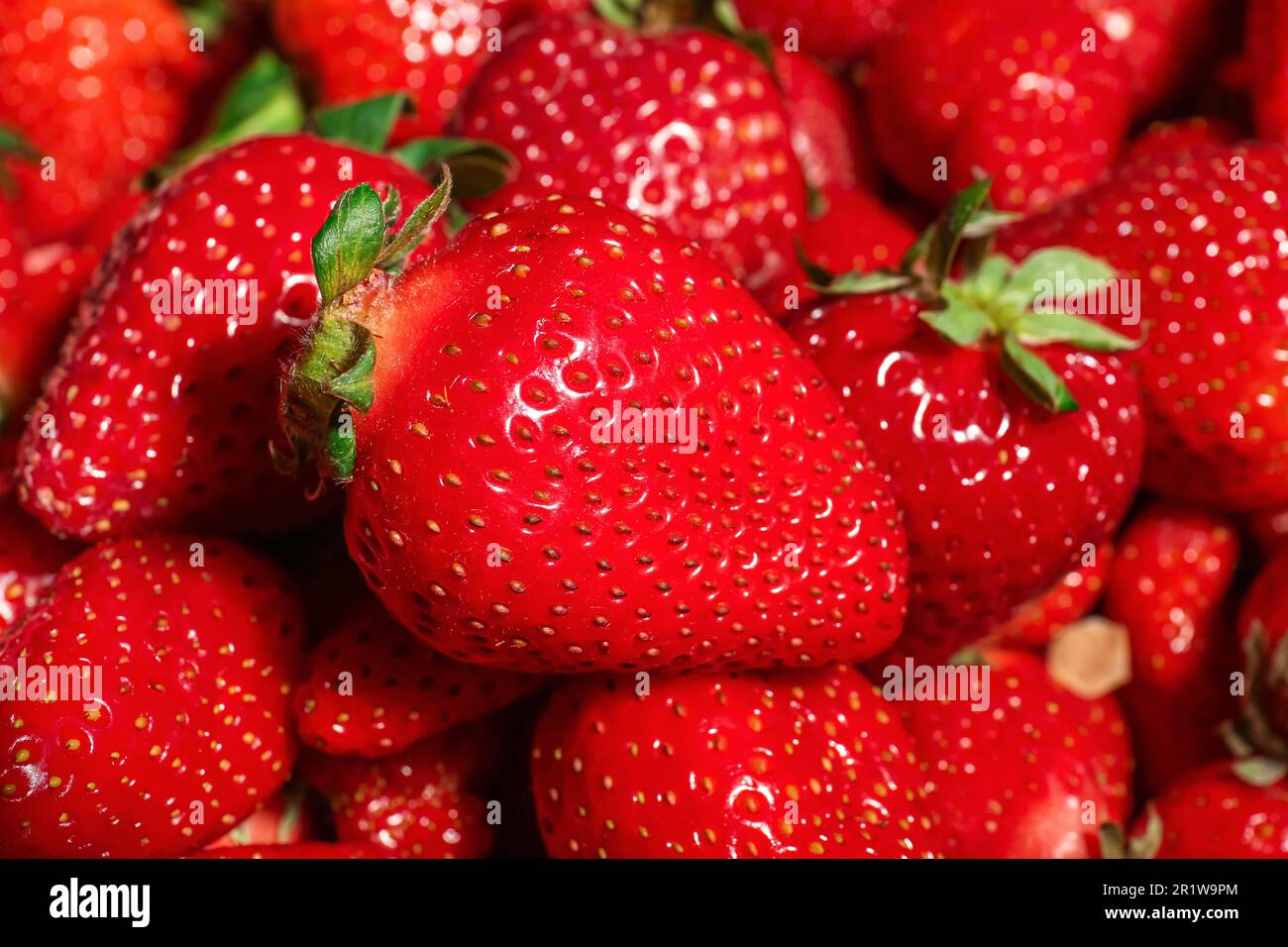Texture of fresh strawberries as background Stock Photo - Alamy