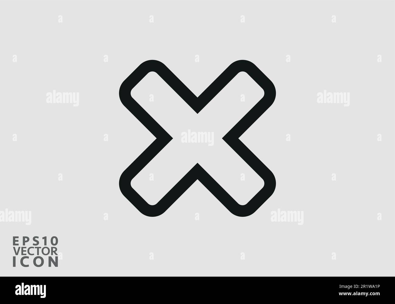 Cross Icon. Cancel icon. Close icon, Stop Icon - Prohibition Vector ...