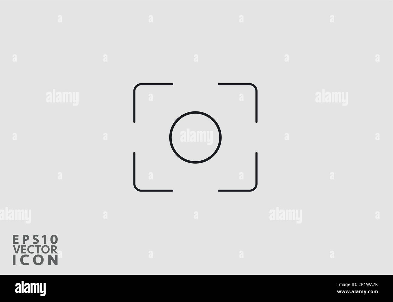 Camera focus lens vector icon isolated on white background Stock Vector ...