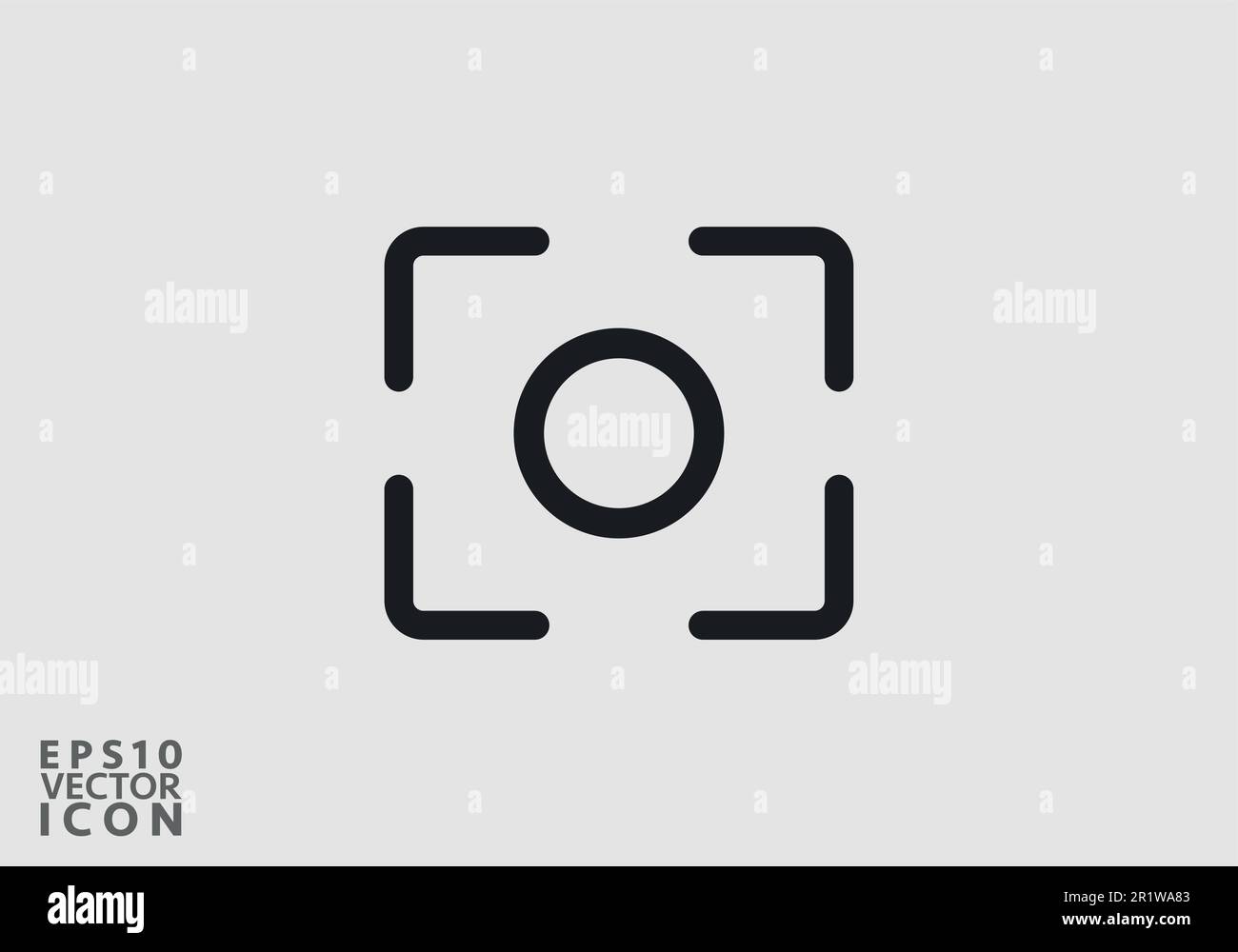 Camera focus lens vector icon isolated on white background Stock Vector ...