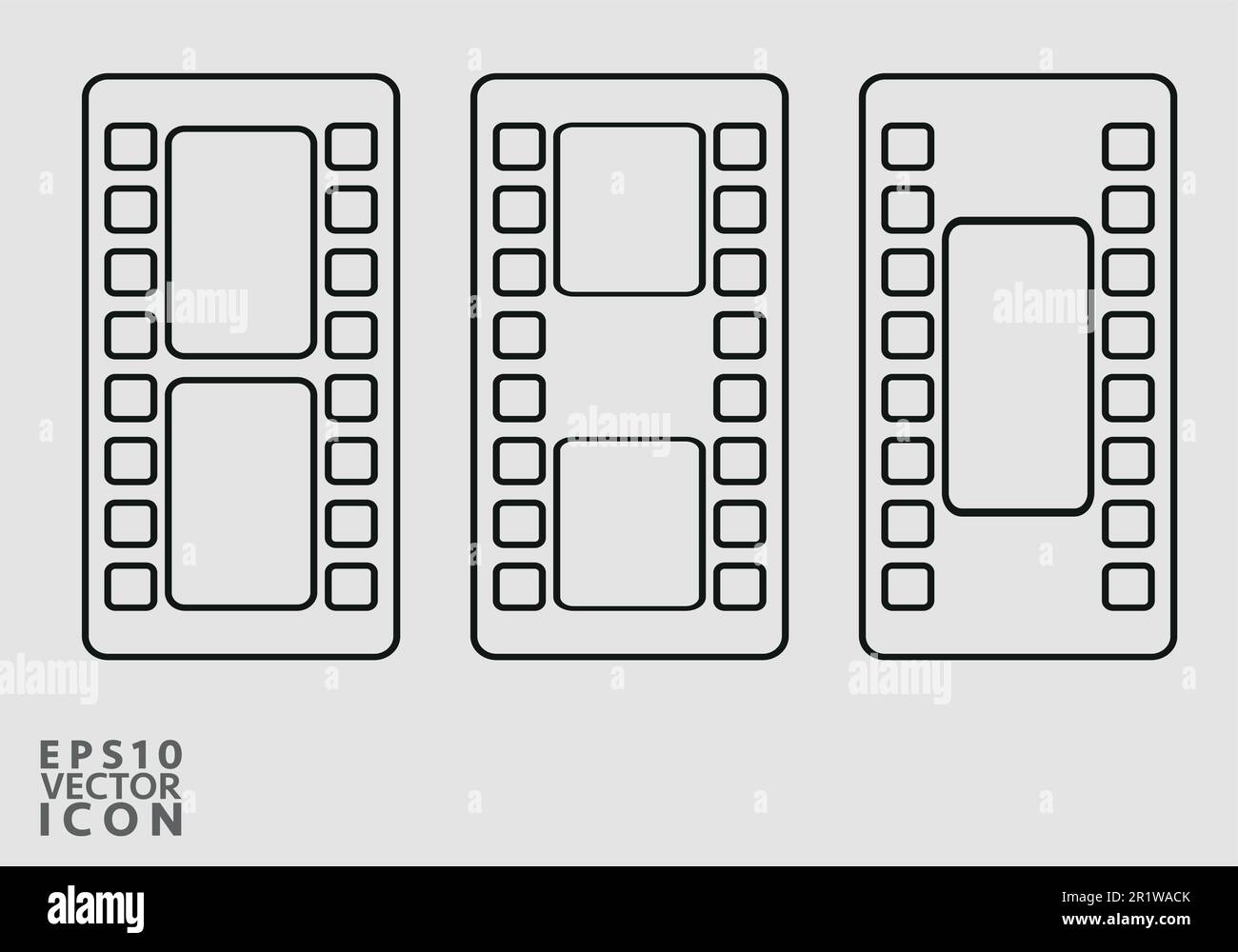 Cinema filmstrip roll on white background. Blank negative film. 35mm ...