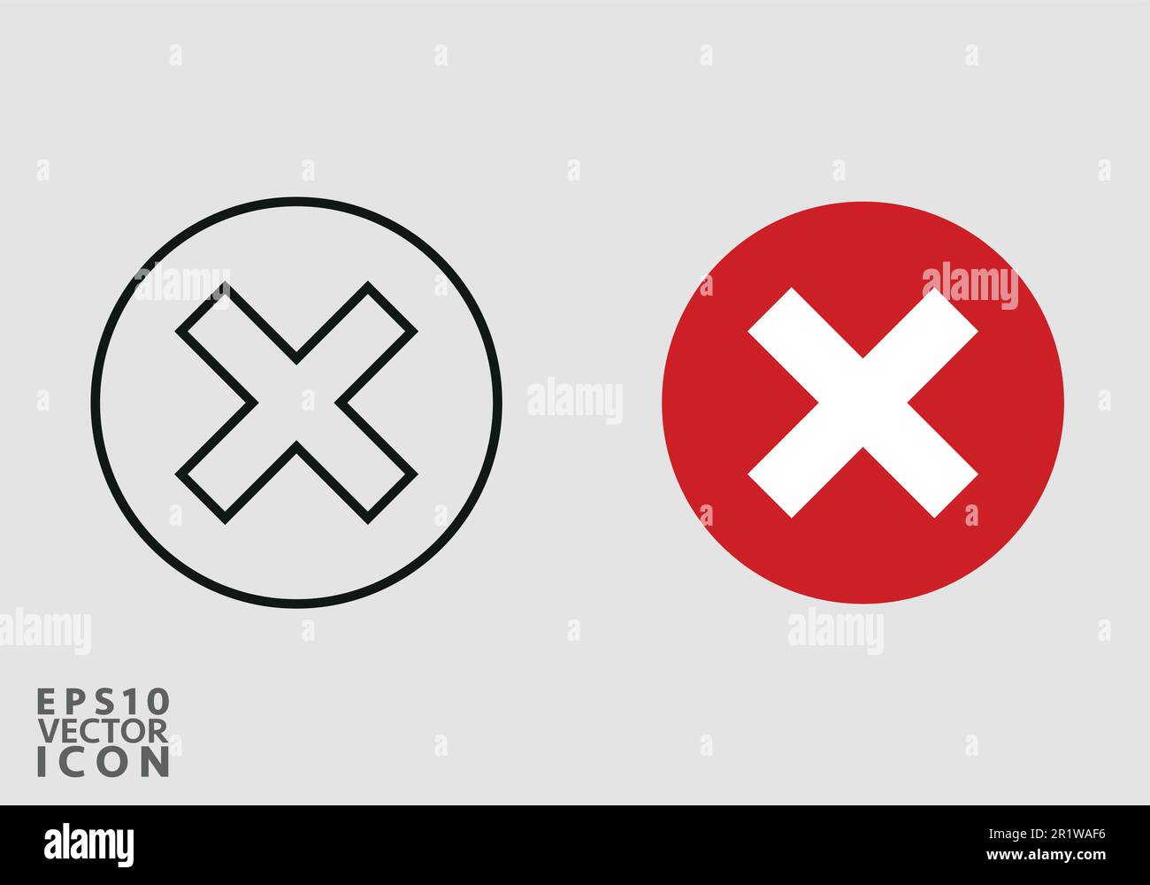 Cross Icon. Cancel icon. Close icon, Stop Icon - Prohibition Vector ...