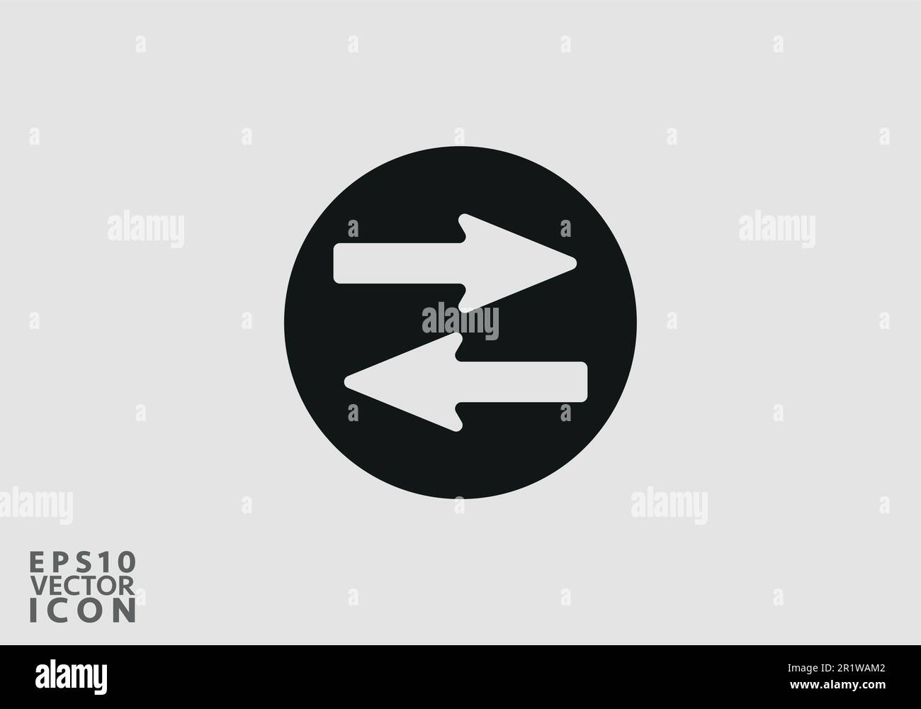 Transfer arrow icon. Vector illustration, flat design Stock Vector ...