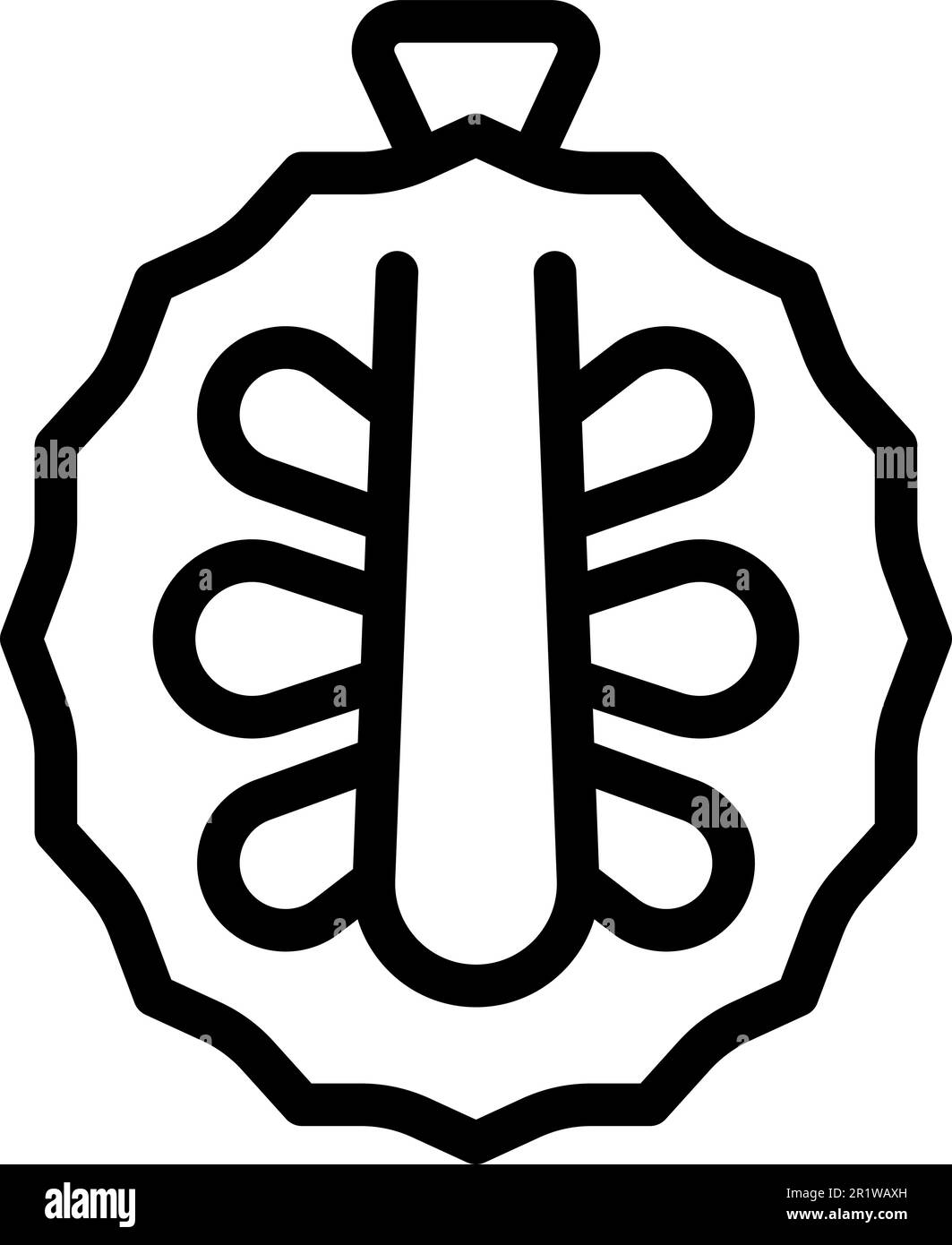 Nature jackfruit icon outline vector. Exotic vitamin. Indian juicy ...