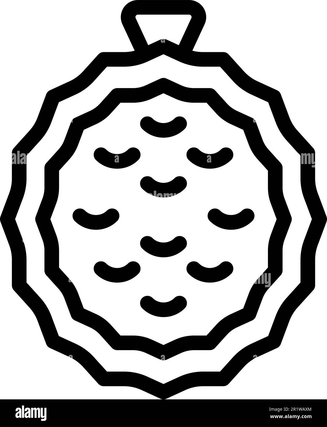 Tropical jackfruit icon outline vector. Food nature. Organic vitamin ...