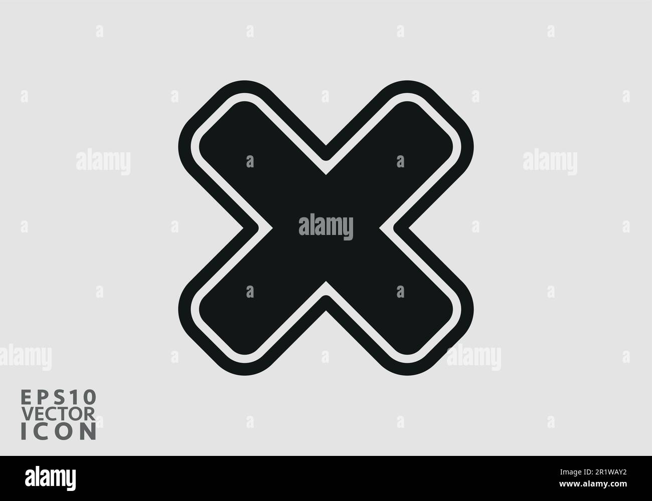 Cross Icon. Cancel icon. Close icon, Stop Icon - Prohibition Vector ...