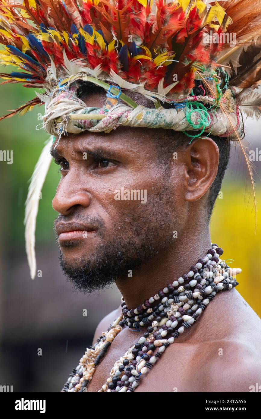 Papua New Guinea, Oro Province, Tufi Island, Baga Village. Traditional ...