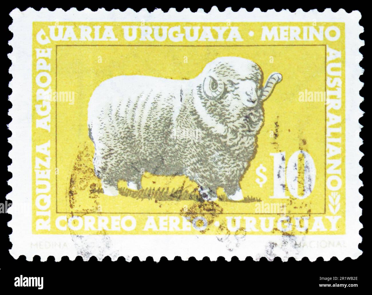 MOSCOW, RUSSIA - APRIL 08, 2023: Postage stamp printed in Uruguay shows ...