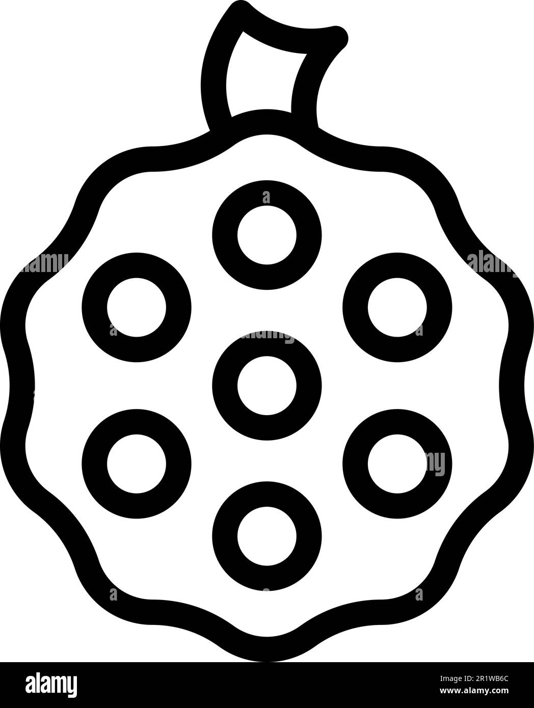 Organic jackfruit icon outline vector. Tropical food. Asian leaf plant ...