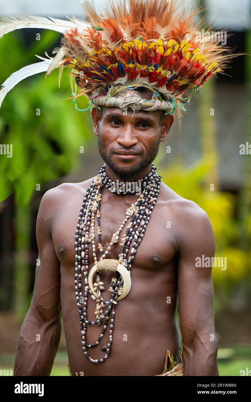 Papua New Guinea, Oro Province, Tufi Island, Baga Village. Traditional ...
