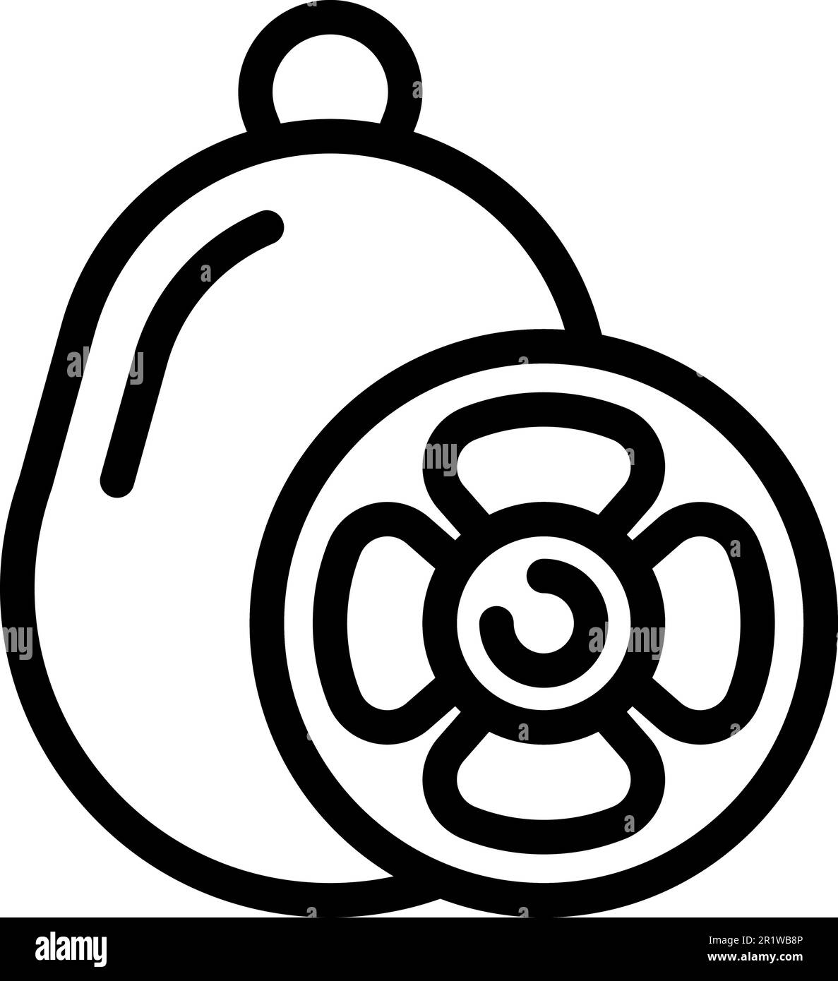 Vitamin jackfruit icon outline vector. Organic food. Vegan plant Stock ...