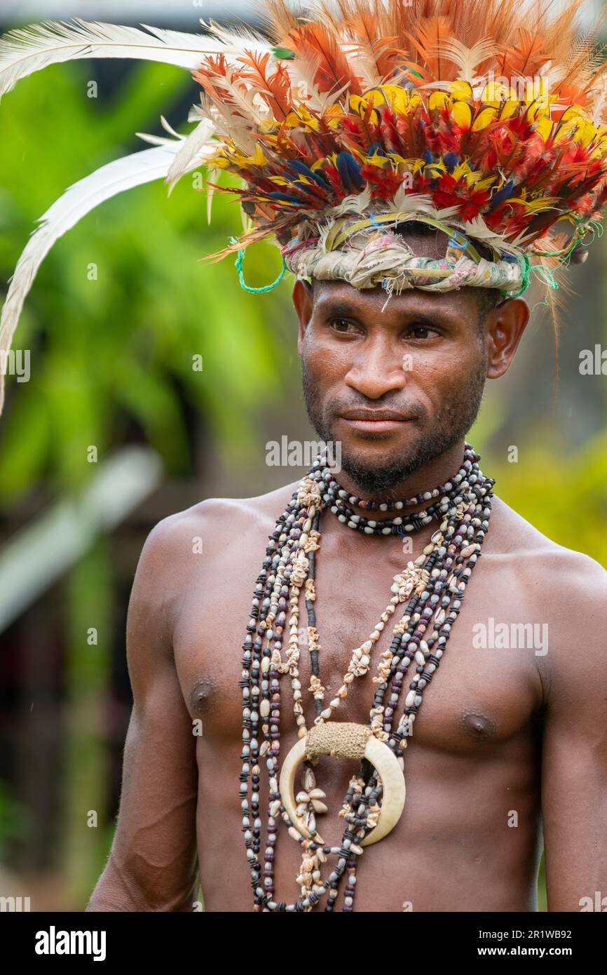 Papua New Guinea, Oro Province, Tufi Island, Baga Village. Traditional ...