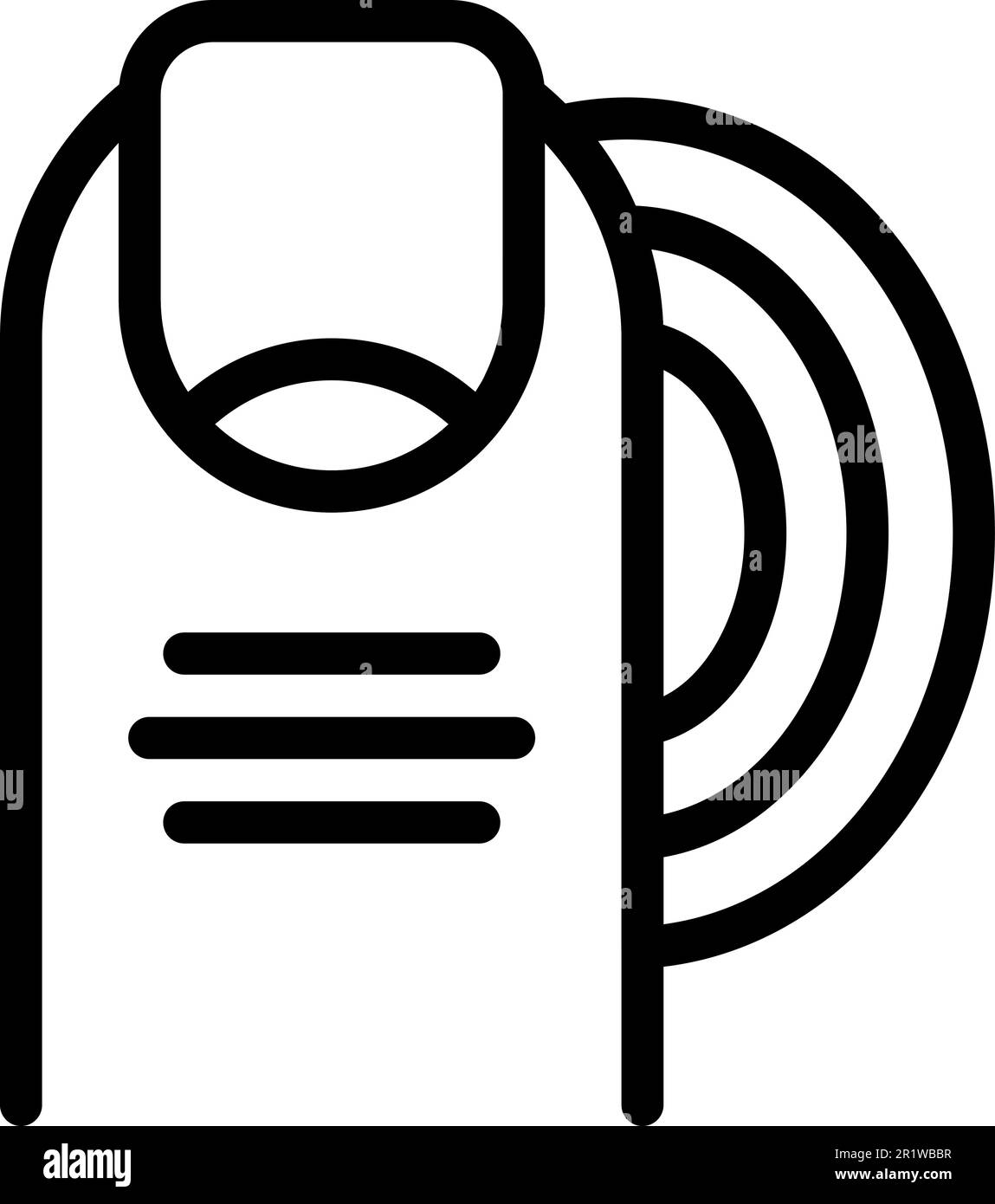 Woman finger scan icon outline vector. Privacu touch. Human lock Stock ...