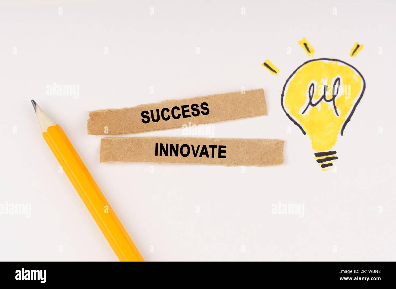 Business and education concept. A luminous light bulb is drawn on a ...