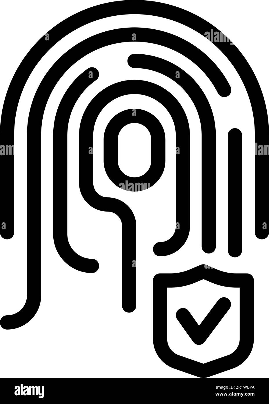Access identity icon outline vector. Key safety. Police digital Stock ...