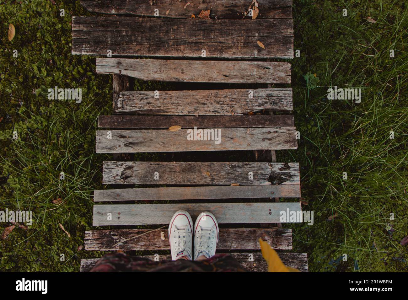 Rustic wooden platform hi-res stock photography and images - Alamy