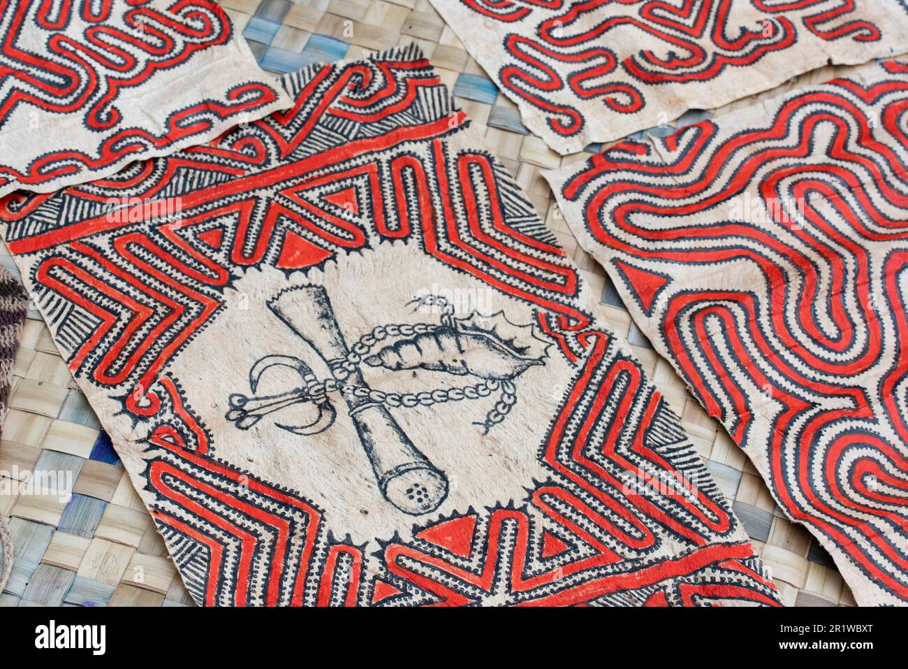 Papua New Guinea, Oro Province, Tufi Island, Baga Village. Traditional ...