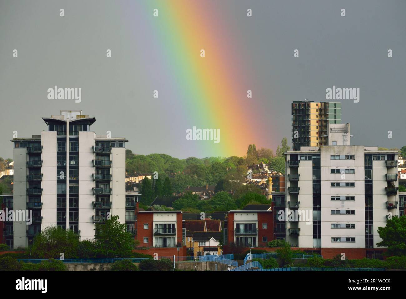 Rainbow over city of london city hi-res stock photography and images ...