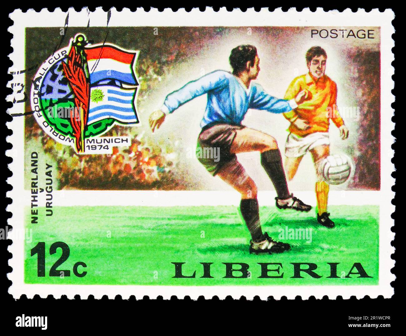 MOSCOW, RUSSIA - APRIL 08, 2023: Postage stamp printed in Liberia shows ...