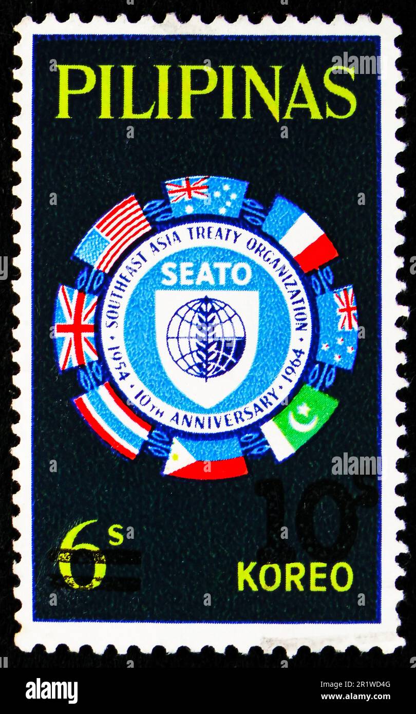 MOSCOW, RUSSIA - APRIL 08, 2023: Postage stamp printed in Philippines ...