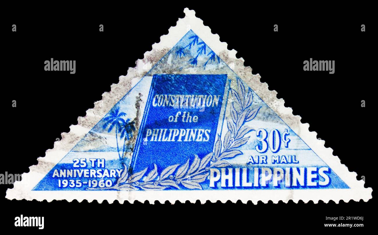 MOSCOW, RUSSIA - APRIL 08, 2023: Postage stamp printed in Philippines ...