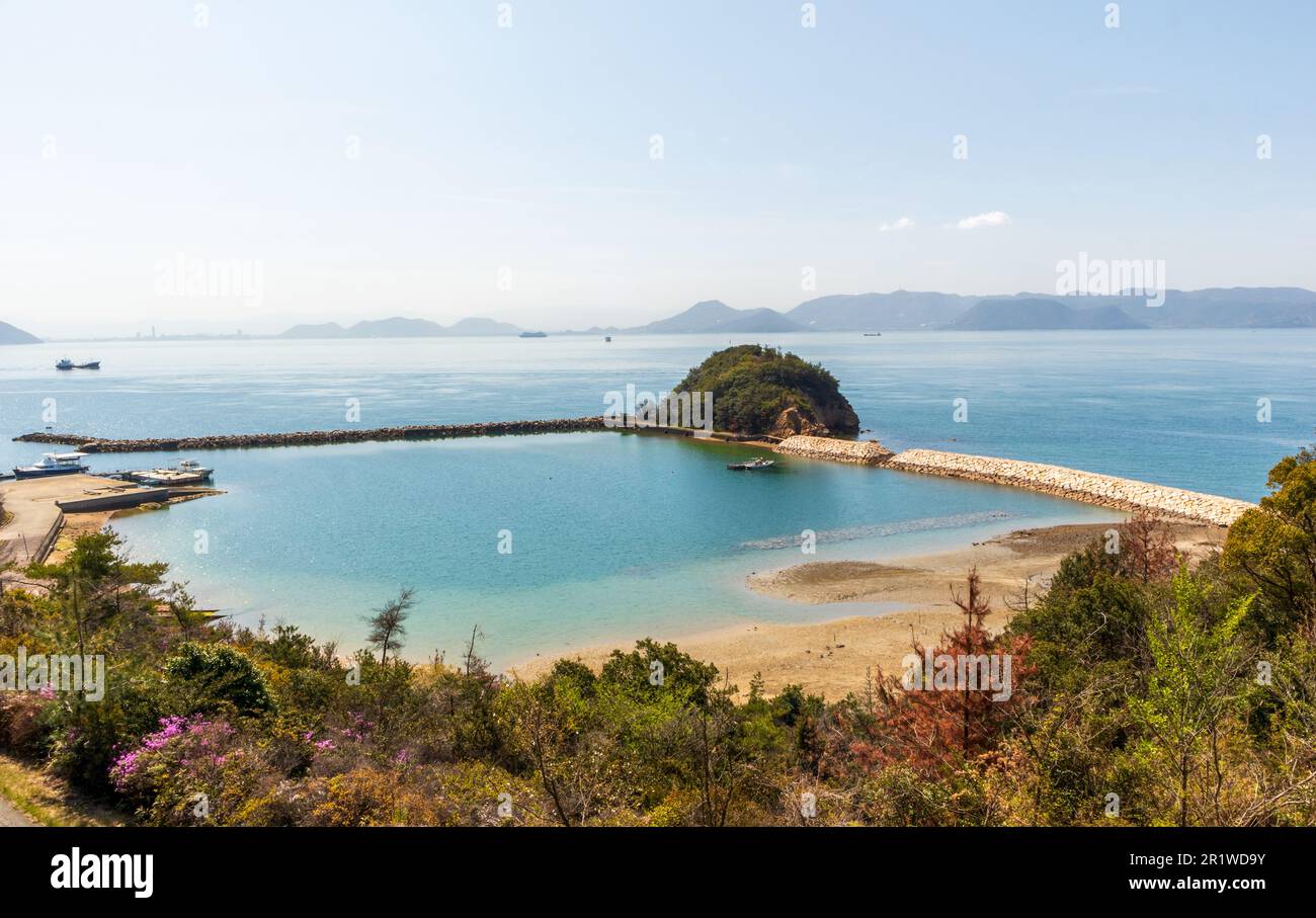 Beautiful landscape at a Beach on Naoshima Island in Kagawa, Japan Stock Photo - Alamy