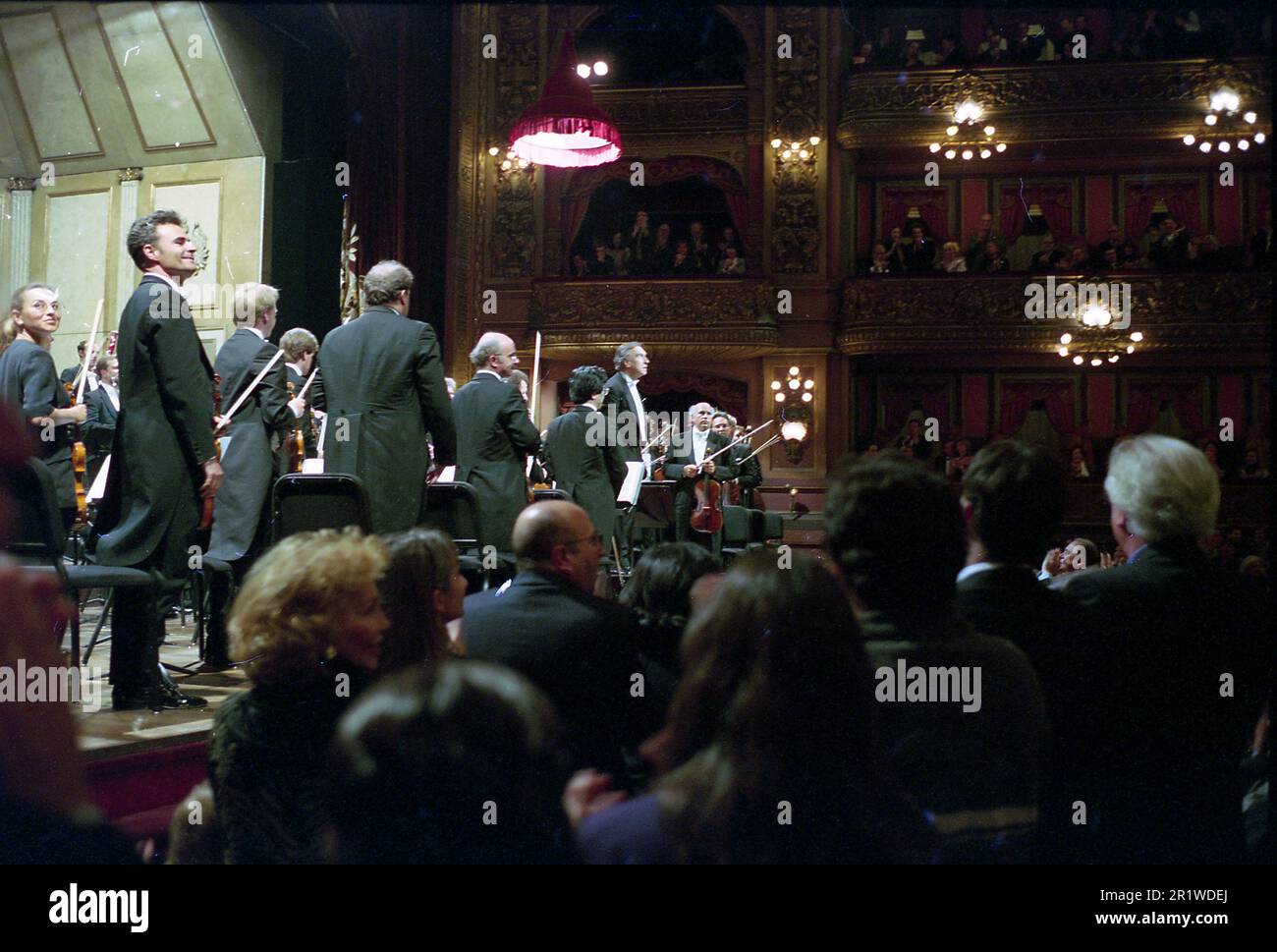 Claudio Abbado, Italian orchestra conductor, after a performance with ...