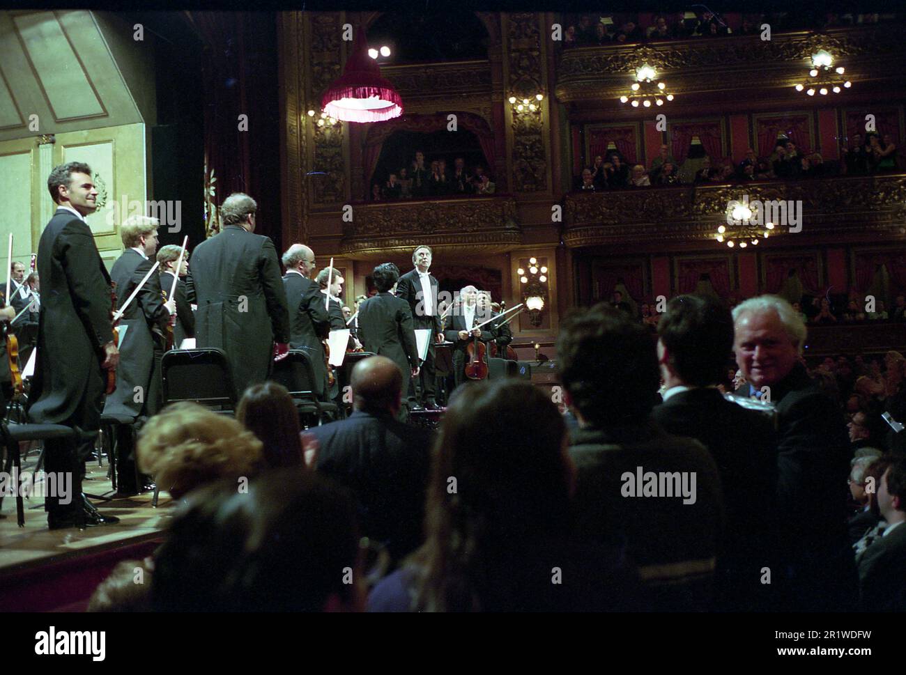Claudio Abbado, Italian orchestra conductor, after a performance with ...