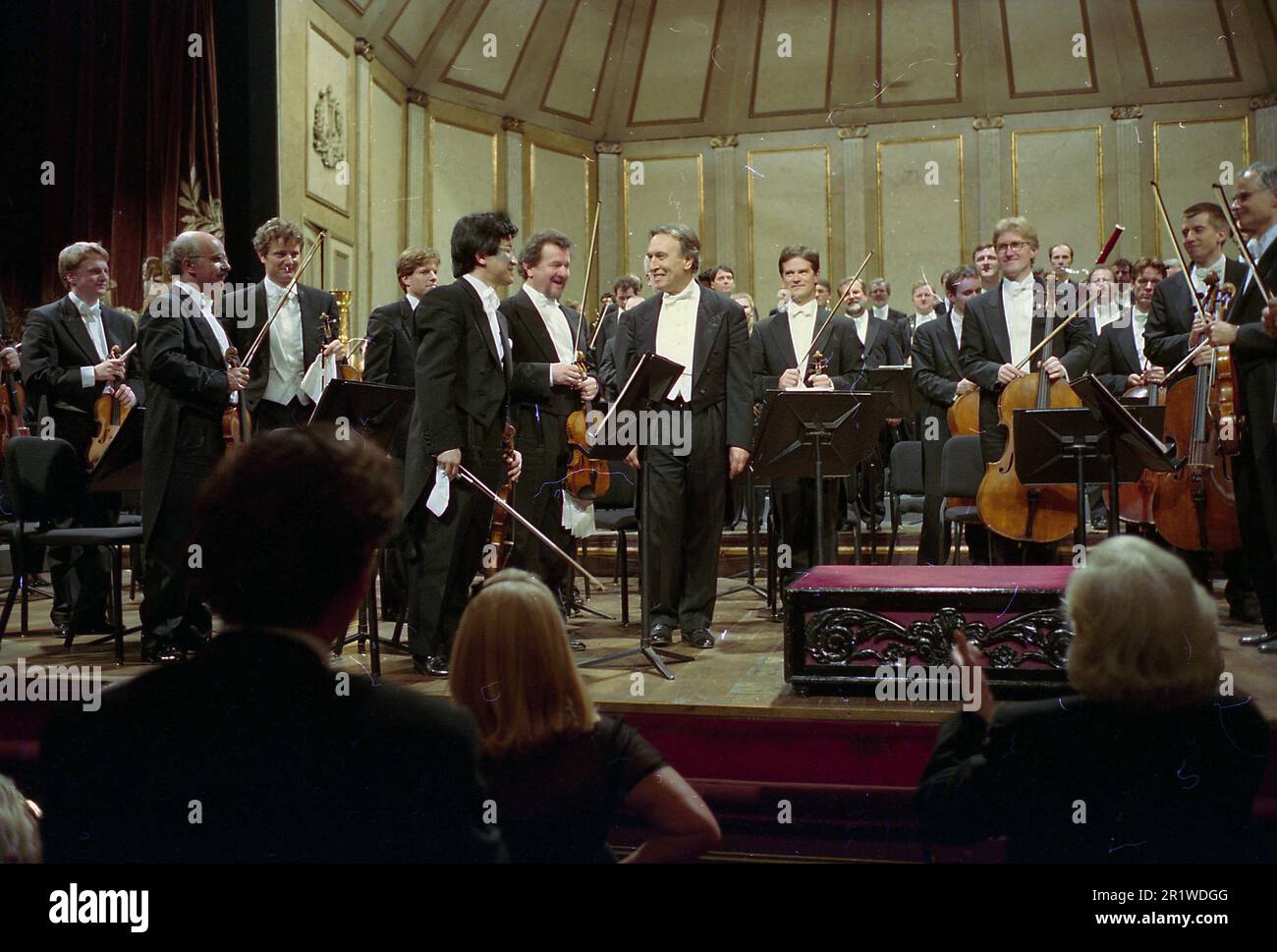 Claudio Abbado, Italian orchestra conductor, after a performance with ...