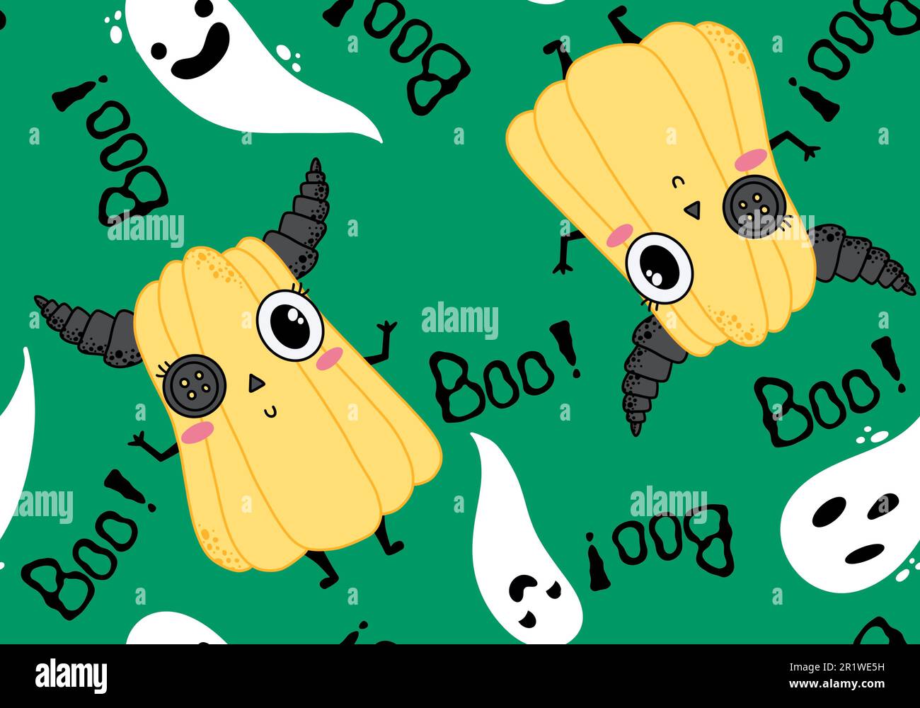 Halloween seamless pumpkins pattern for fabrics and wrapping paper and ...