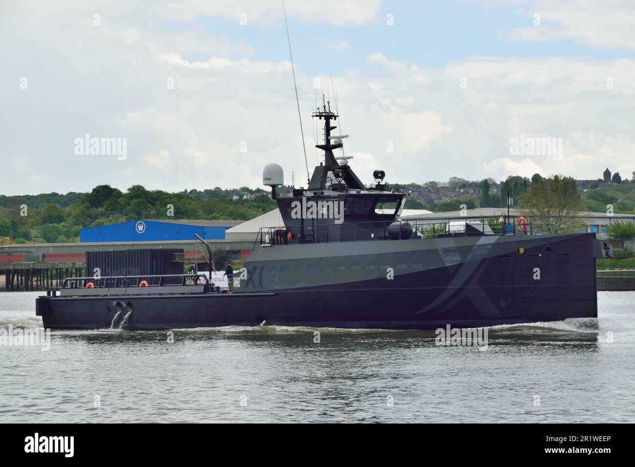 Royal Navy's NAXYX experimental research vessel XV PATRICK BLACKETT X01 ...